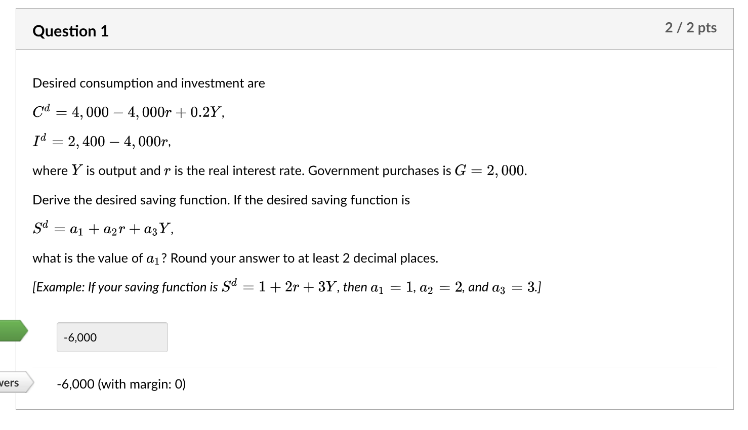 Solved Desired consumption and investment are | Chegg.com