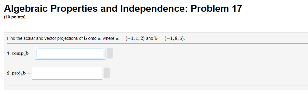 Solved Algebraic Properties and Independence: Problem 17 (10 | Chegg.com