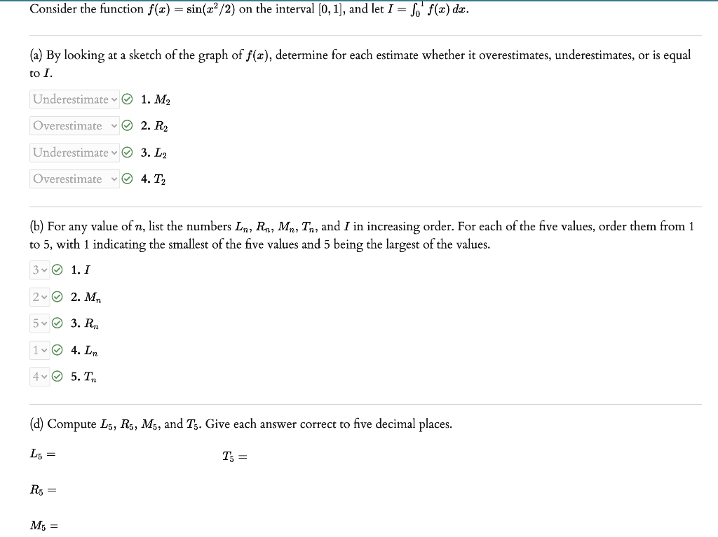 Solved Consider the function f(x) = sin(x2/2) on the | Chegg.com