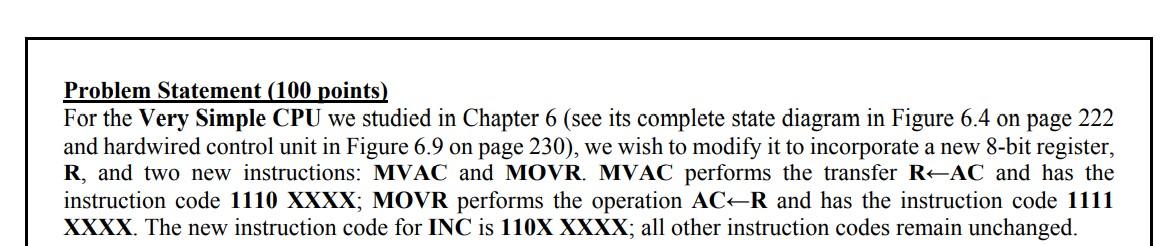 Solved Problem Statement (100 points) For the Very Simple | Chegg.com