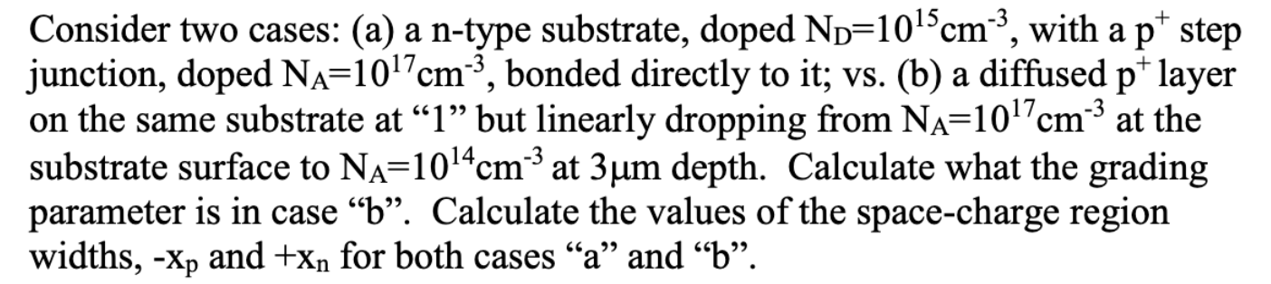 Solved + > + Consider two cases: (a) a n-type substrate, | Chegg.com