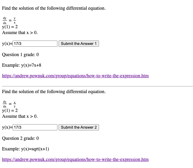 Find the solution of the following differential | Chegg.com
