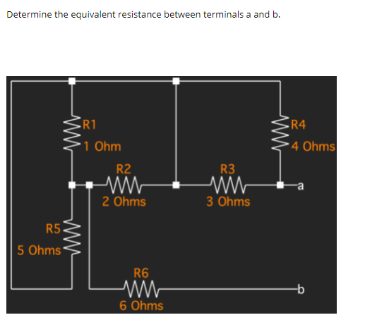 Solved Determine the equivalent resistance between terminals | Chegg.com