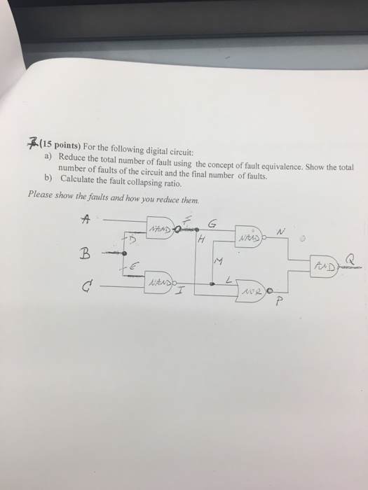 Solved (15 points) For the following digital circuit: Reduce | Chegg.com
