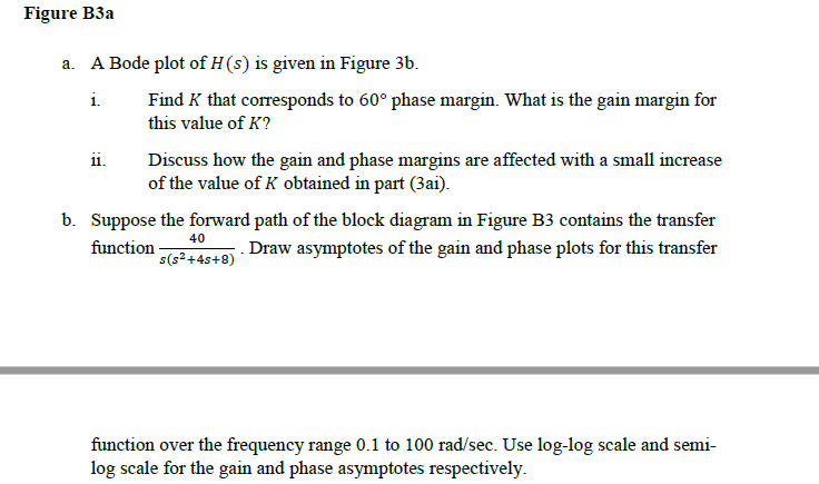 Figure B3a a. A Bode plot of H(s) is given in Figure | Chegg.com