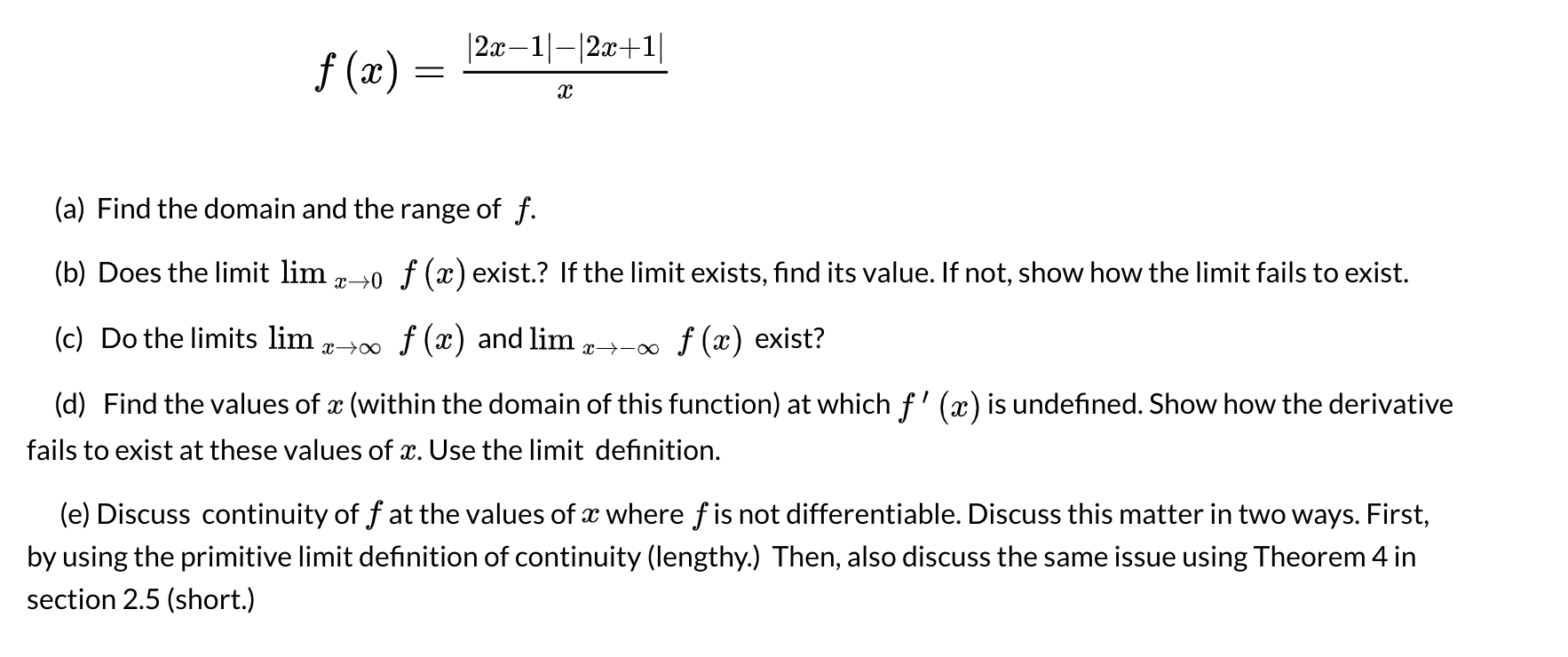 Solved This is a calculus written assignment, sentences must | Chegg.com