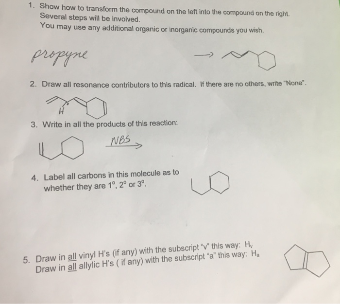 Solved Show how to transform the compound on the left into | Chegg.com