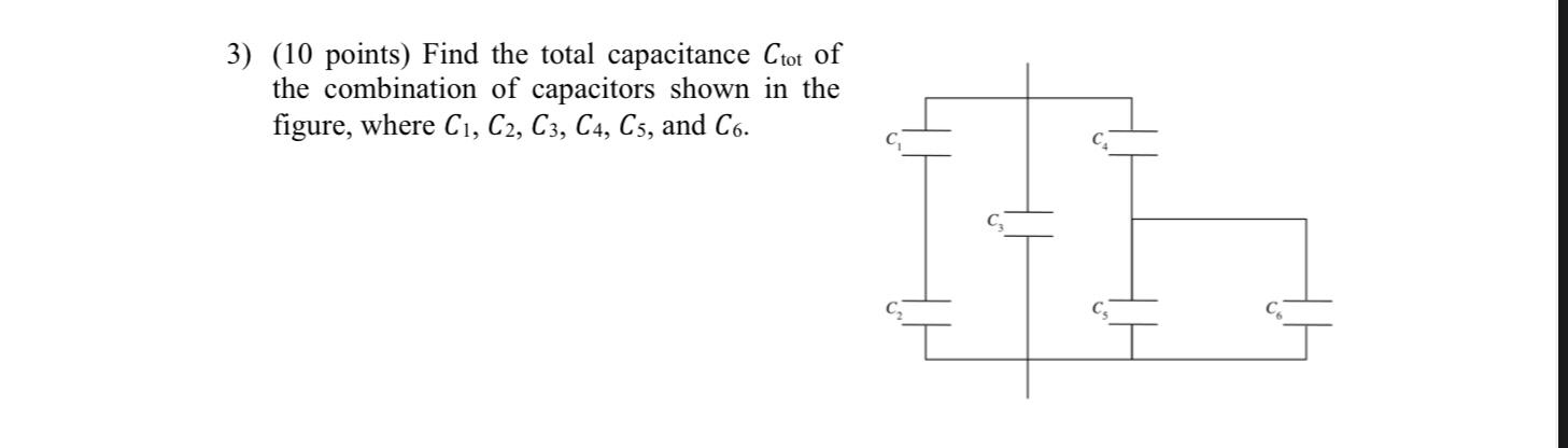 Solved 3) (10 points) Find the total capacitance Ctot of | Chegg.com
