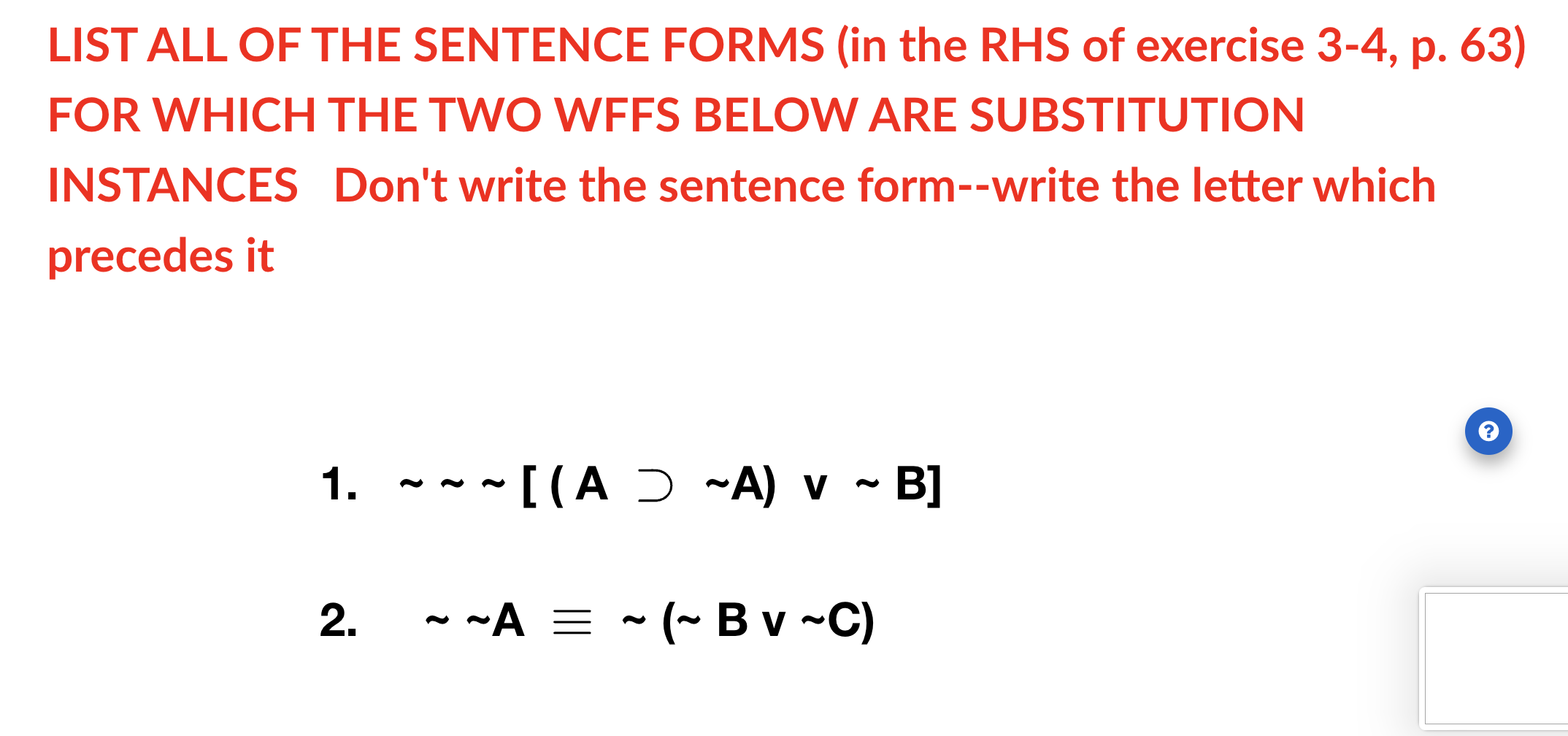 LIST ALL OF THE SENTENCE FORMS (in the RHS of | Chegg.com
