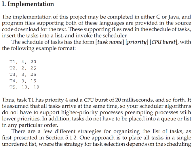 The implementation of this project may be completed | Chegg.com