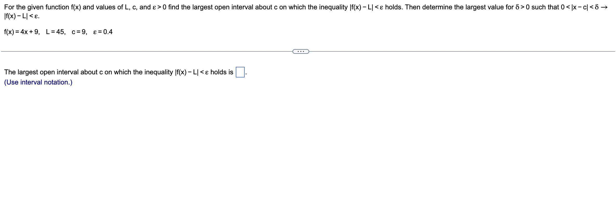 Solved For The Given Function F X And Values Of L C And
