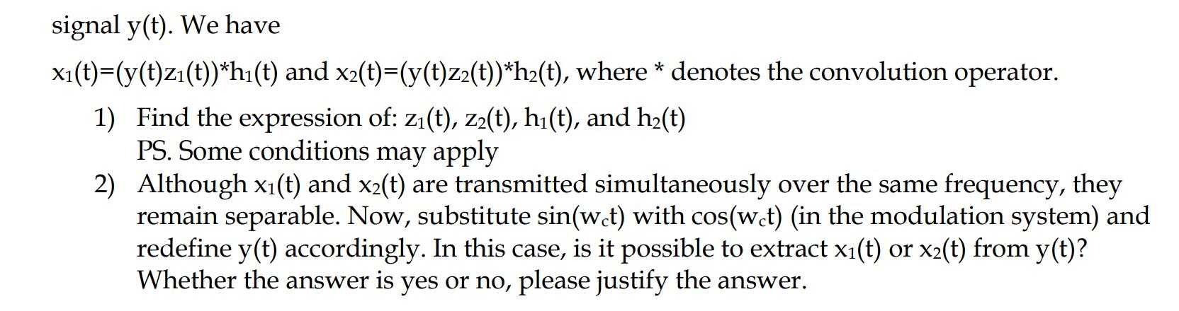 Solved In-phase/Quadratic modulation/demodulation ( 25 | Chegg.com