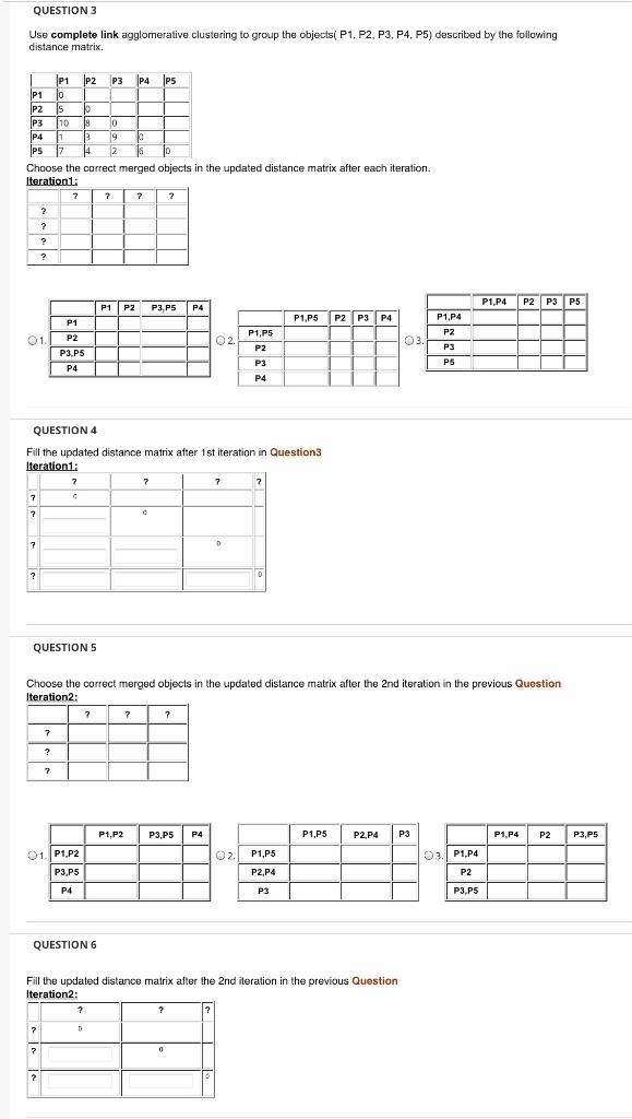 Solved Use complete link agglomerative clustering to group | Chegg.com