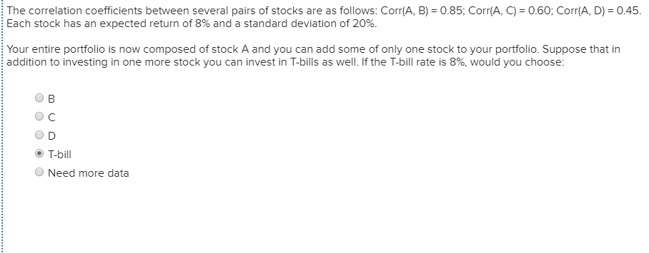 Solved The Correlation Coefficients Between Several Pairs Of