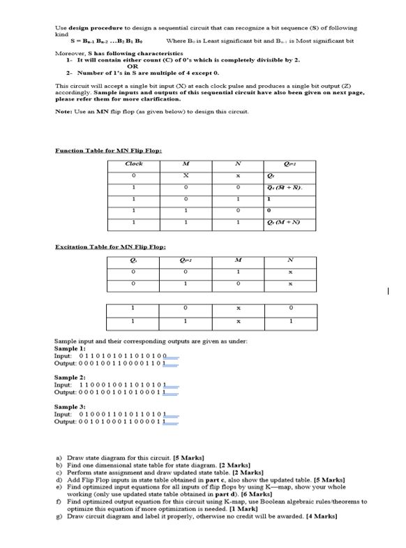 Use design procedure to design a sequential circuit | Chegg.com