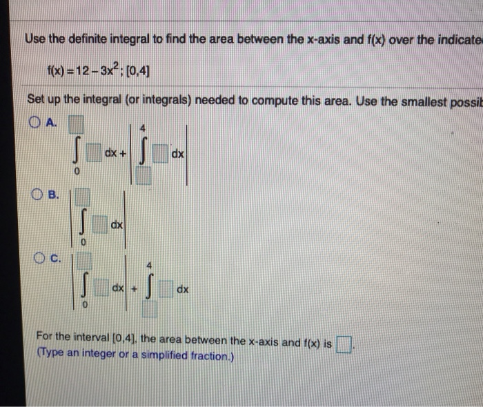 Solved Use the definte integral to find the area between the | Chegg.com