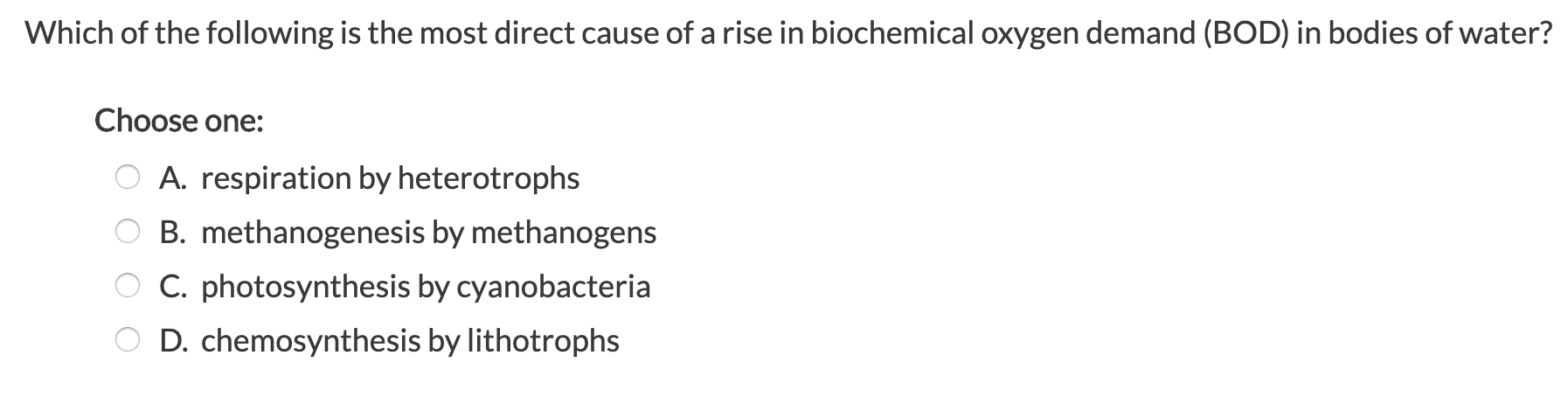 Solved Which of the following is the most direct cause of a | Chegg.com