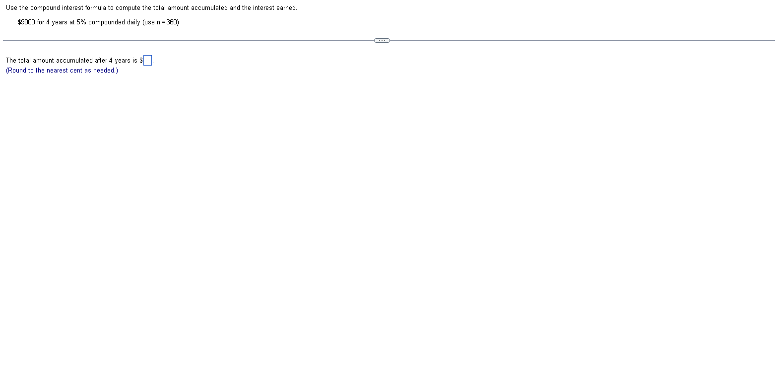 Solved Use the compound interest formula to compute the | Chegg.com