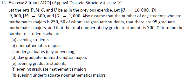 Solved 12. Exercise 8 from [ADD] (Applied Discrete | Chegg.com