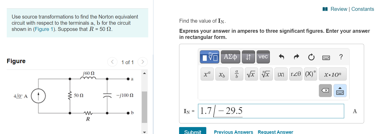 Solved Review Constants Use source transformations to find | Chegg.com