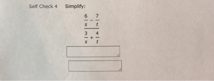 Solved Self Check 4 Simplify: | Chegg.com