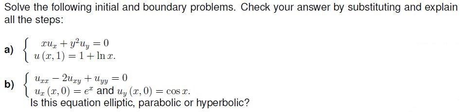 Solved Solve the following initial and boundary problems. | Chegg.com