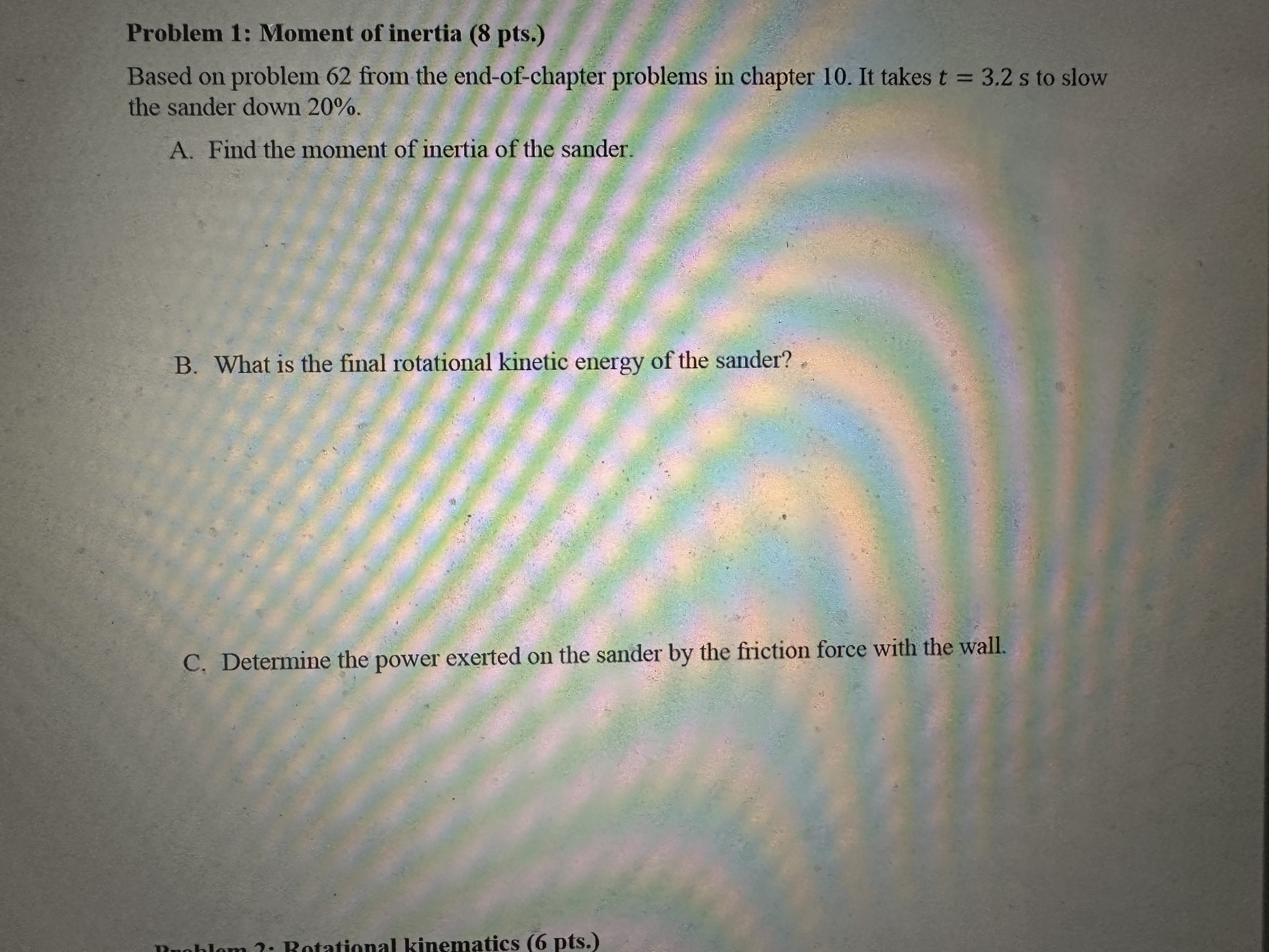Problem 1: Moment of inertia (8 pts.) Based on | Chegg.com