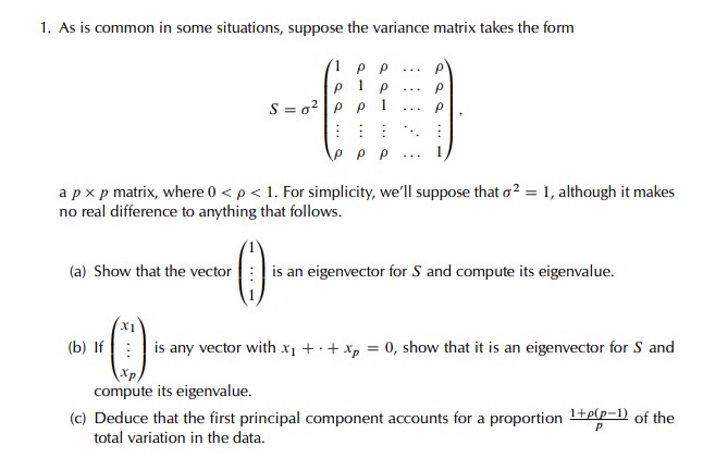 Solved 1. As is common in some situations, suppose the | Chegg.com