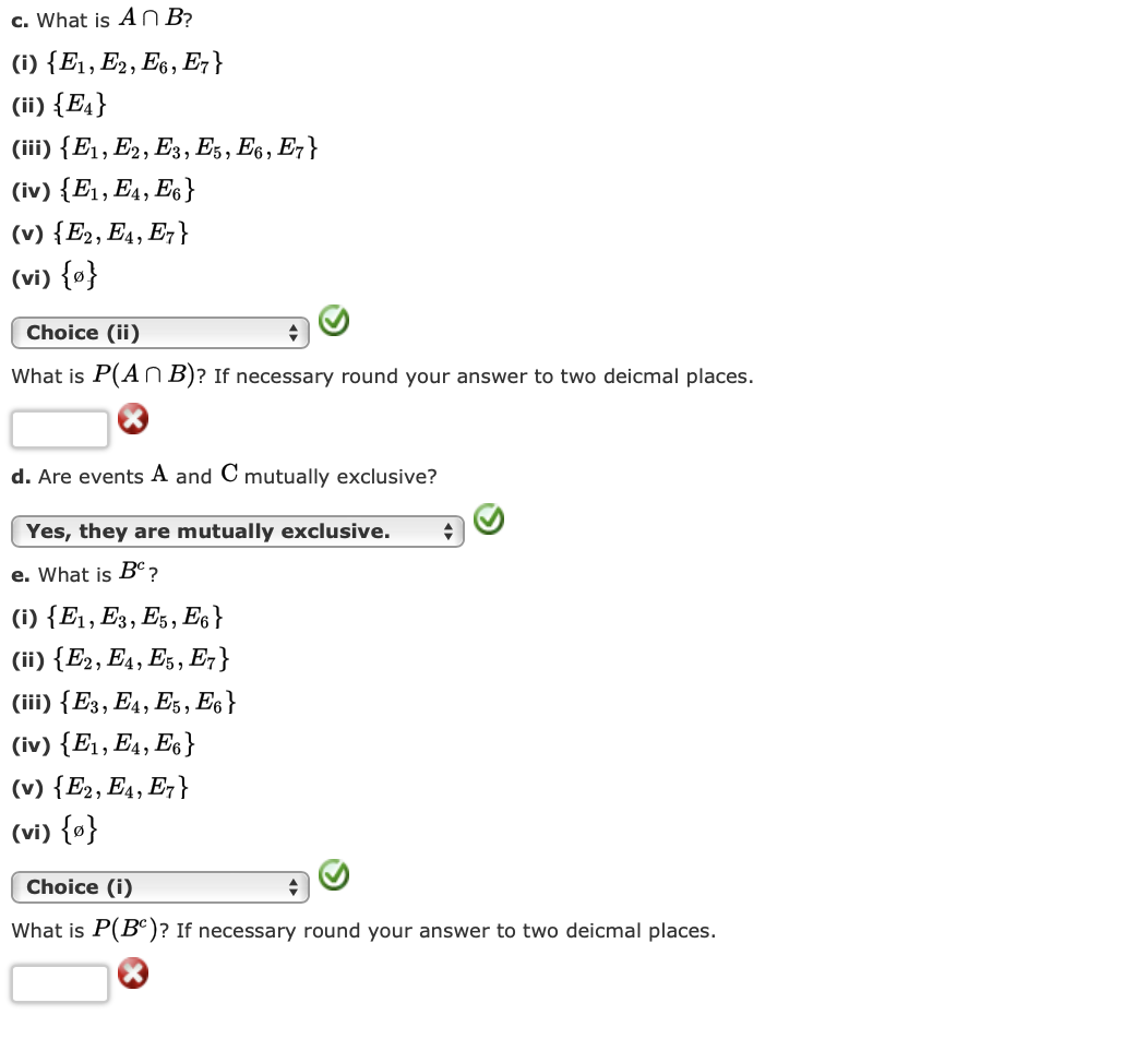 Solved Suppose that we have a sample space S = {E1, E2, E3, | Chegg.com