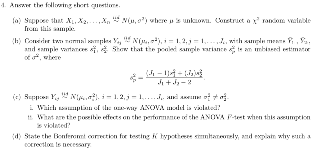 4. Answer the following short questions (a) Suppose | Chegg.com 4. Answer the following short questions (a) Suppose | Chegg.com
