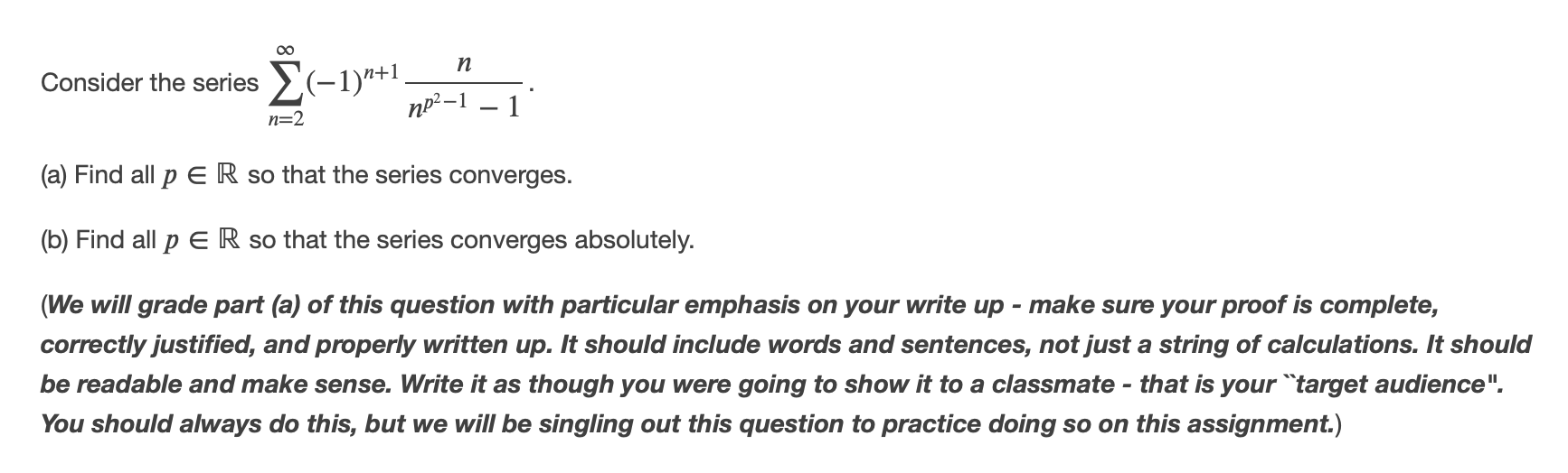 Solved Consider the series | Chegg.com