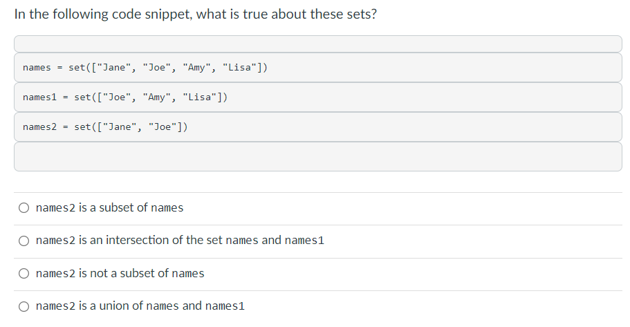 Solved In the following code snippet, what is true about | Chegg.com