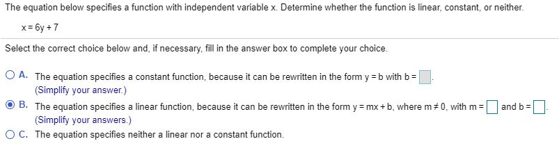 Solved The equation below specifies a function with | Chegg.com
