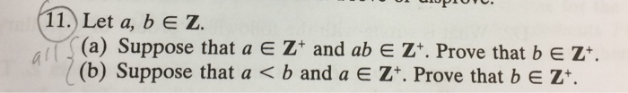 Solved Let a, b elementof Z. Suppose that a elementof Z^+ | Chegg.com