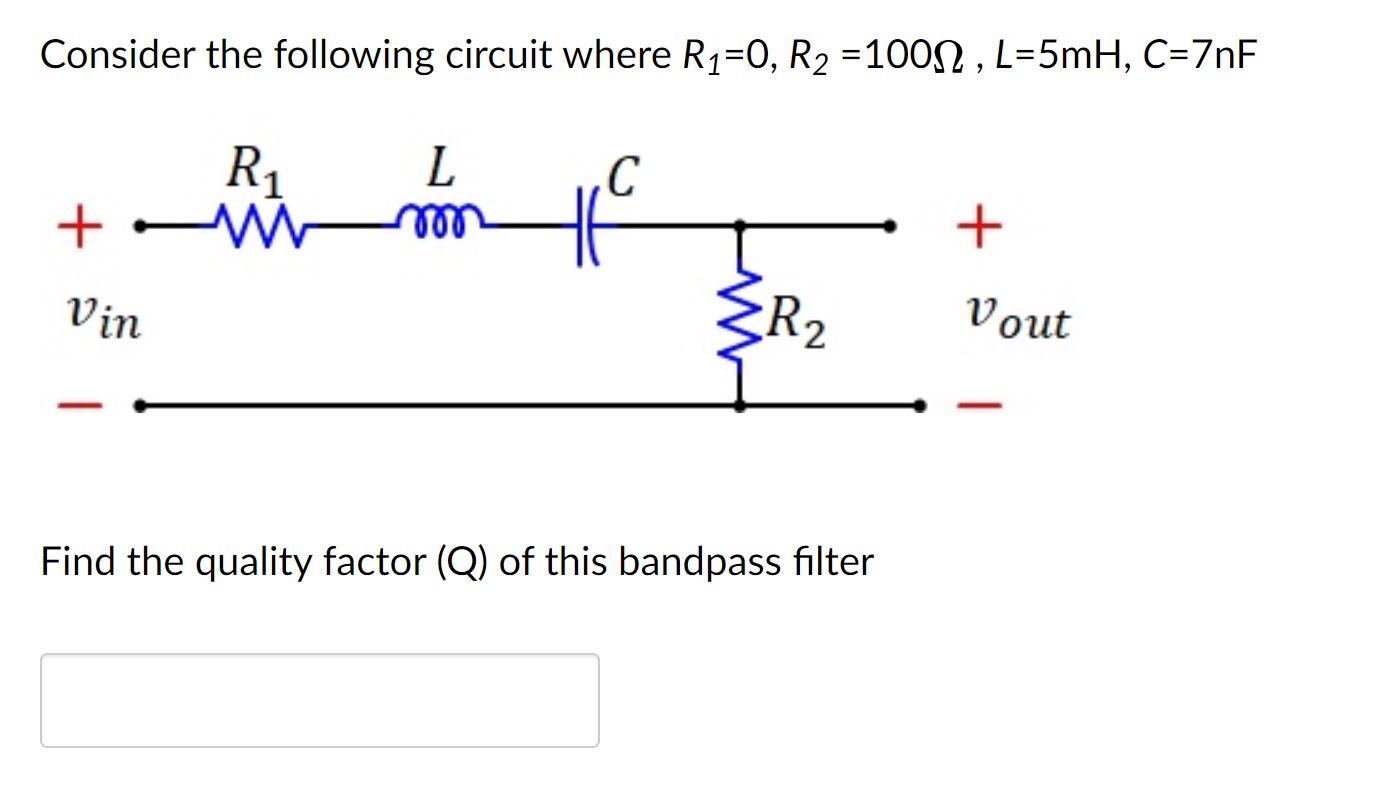 Solved Consider the following circuit where R1=0, R2 = | Chegg.com