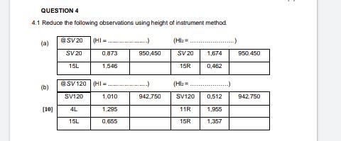 Solved QUESTION 4 4.1 Reduce the following observations | Chegg.com