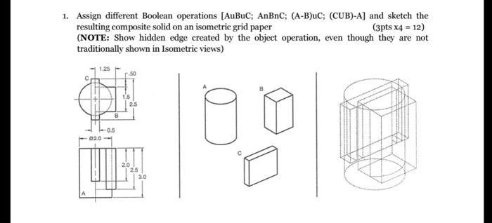 Solved 1. Assign different Boolean operations [AuBuC; AnBnC; | Chegg.com
