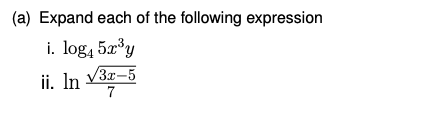 Solved (a) Expand each of the following expression i. | Chegg.com