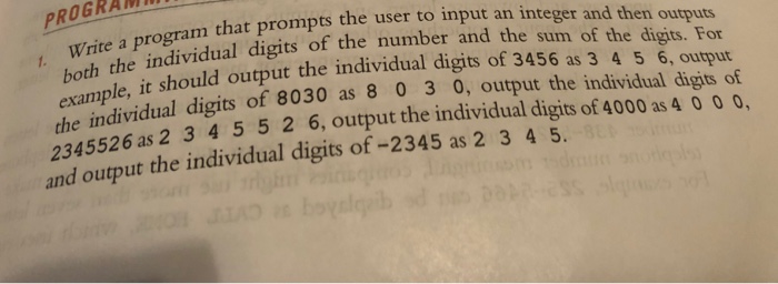 Solved PROGRA Write a program that prompts the user to input | Chegg.com