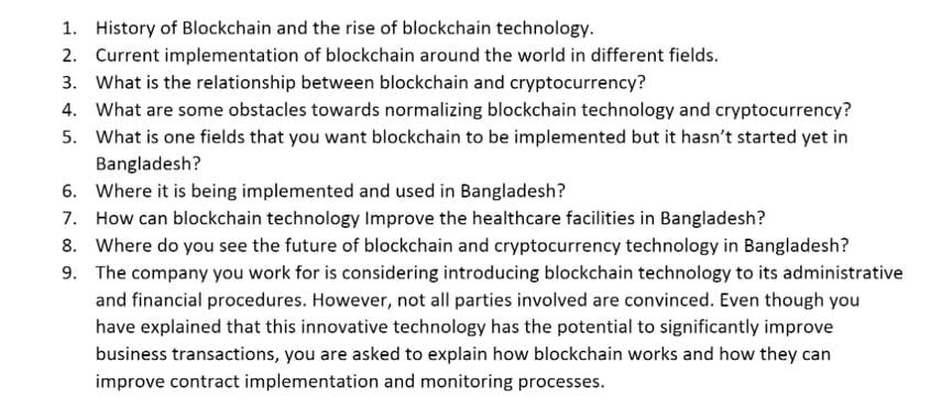 Solved 1. History of Blockchain and the rise of blockchain | Chegg.com