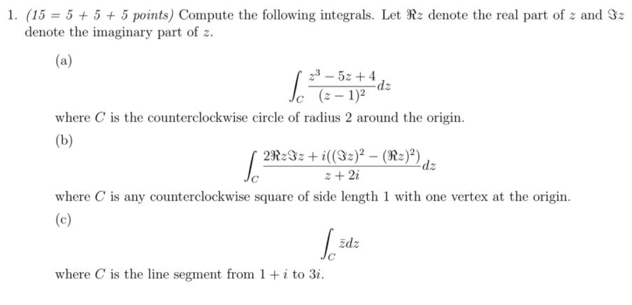 Solved See 1. (15 = 5 + 5 + 5 points) Compute the following | Chegg.com