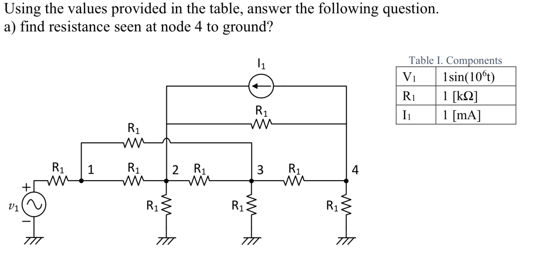 Solved Using the values provided in the table, answer the | Chegg.com