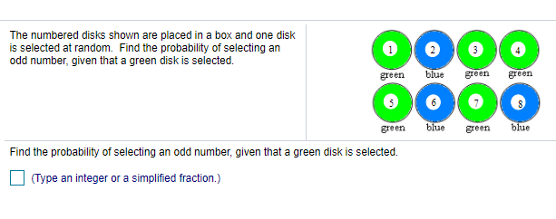 Solved The numbered disks shown are placed in a box and one | Chegg.com