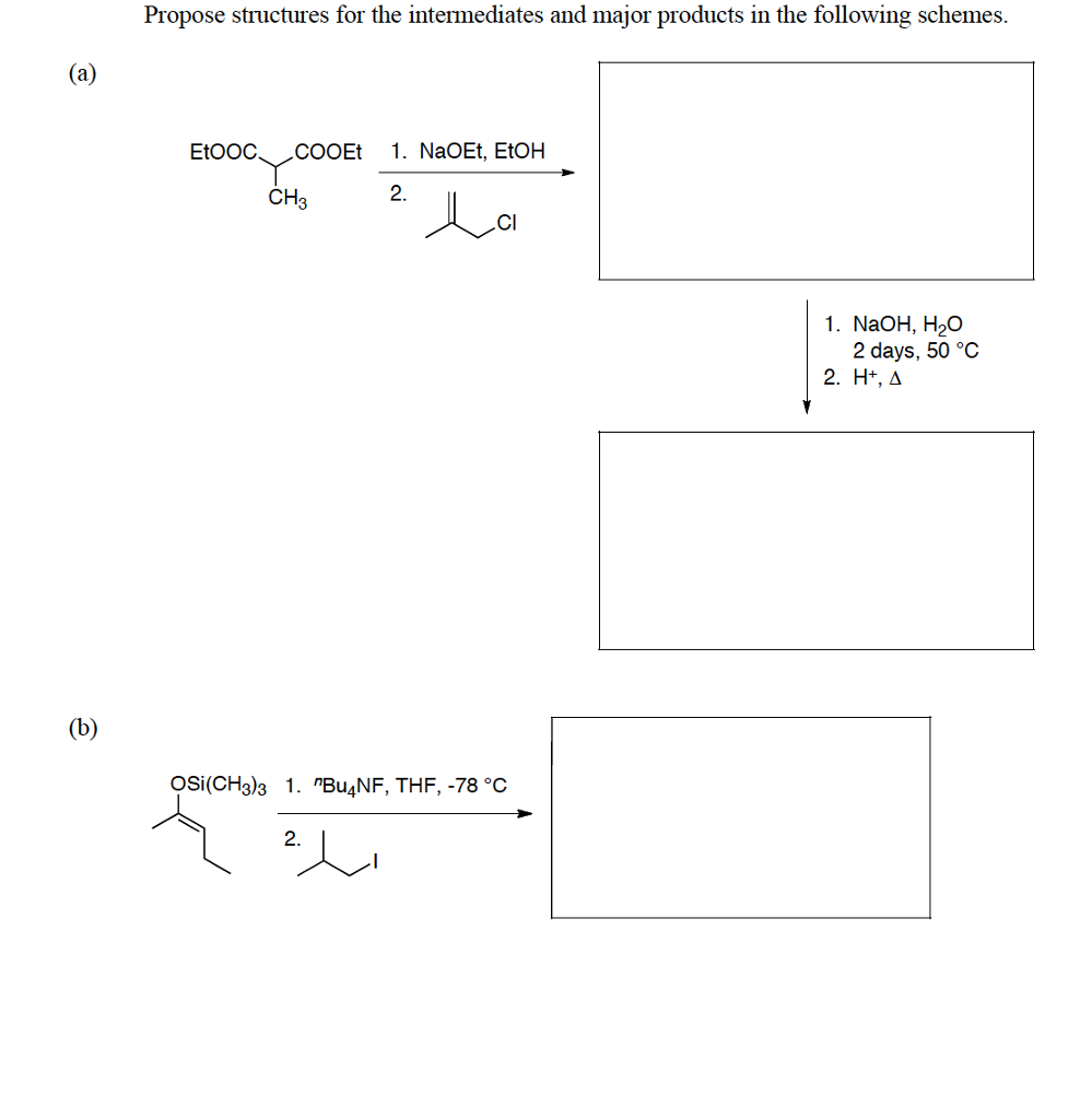 Solved Propose structures for the intermediates and major | Chegg.com Solved Propose structures for the intermediates and major | Chegg.com