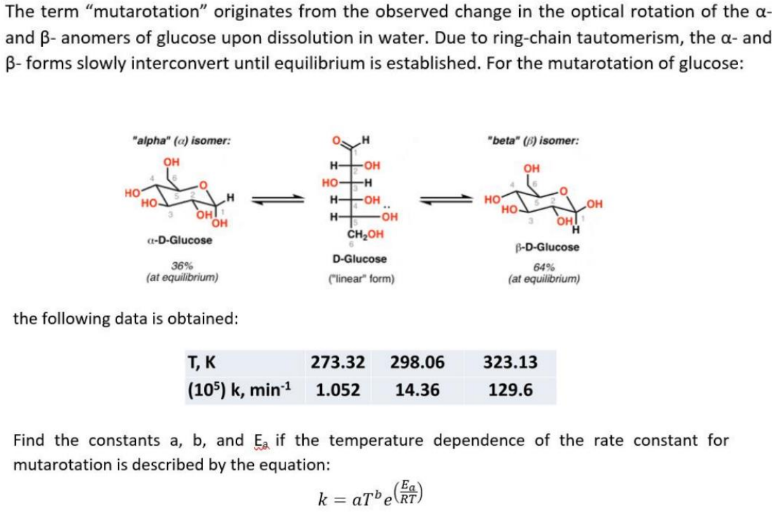 Solved The term "mutarotation" originates from the observed | Chegg.com
