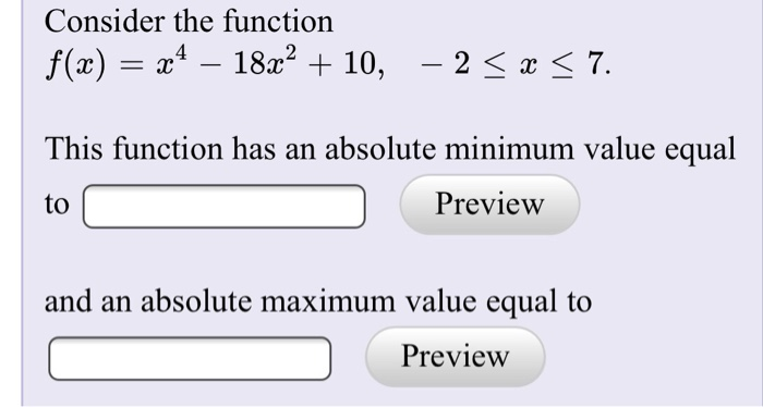 Solved Consider the function This function has an absolute | Chegg.com