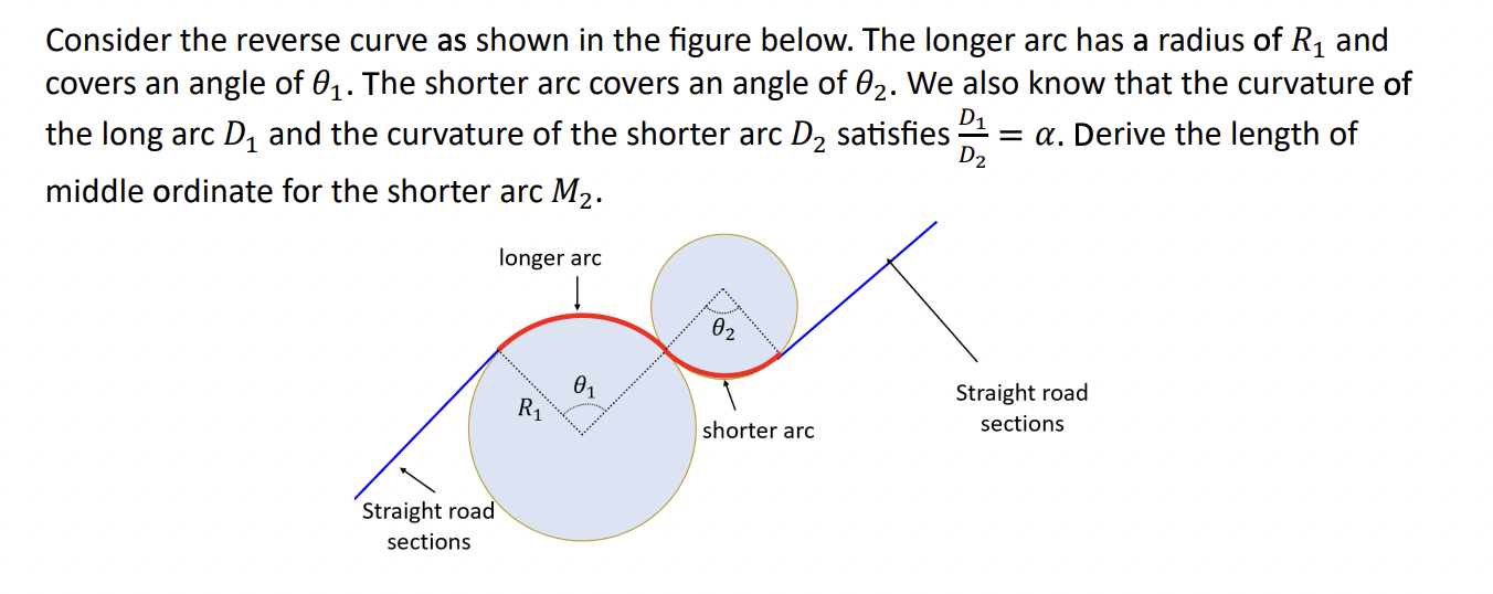 Solved Consider the reverse curve as shown in the figure | Chegg.com
