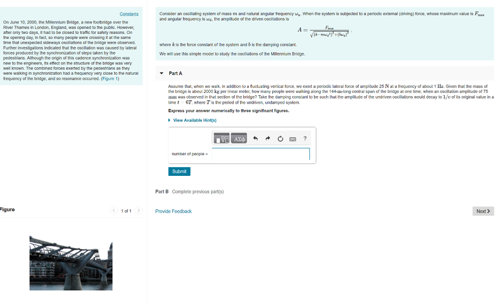 Solved Consider an oscillating system of mass m and natural | Chegg.com