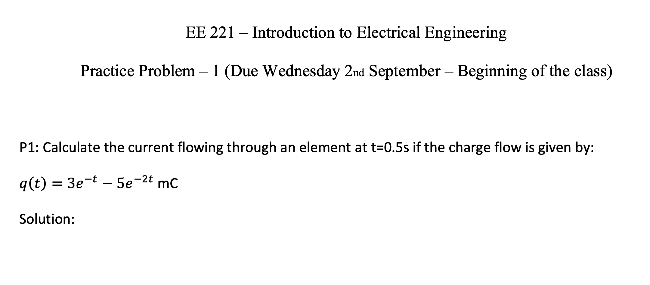 Solved EE 221 – Introduction to Electrical Engineering | Chegg.com