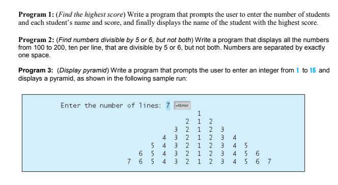 Solved Program 1: (Find the highest score) Write a program | Chegg.com